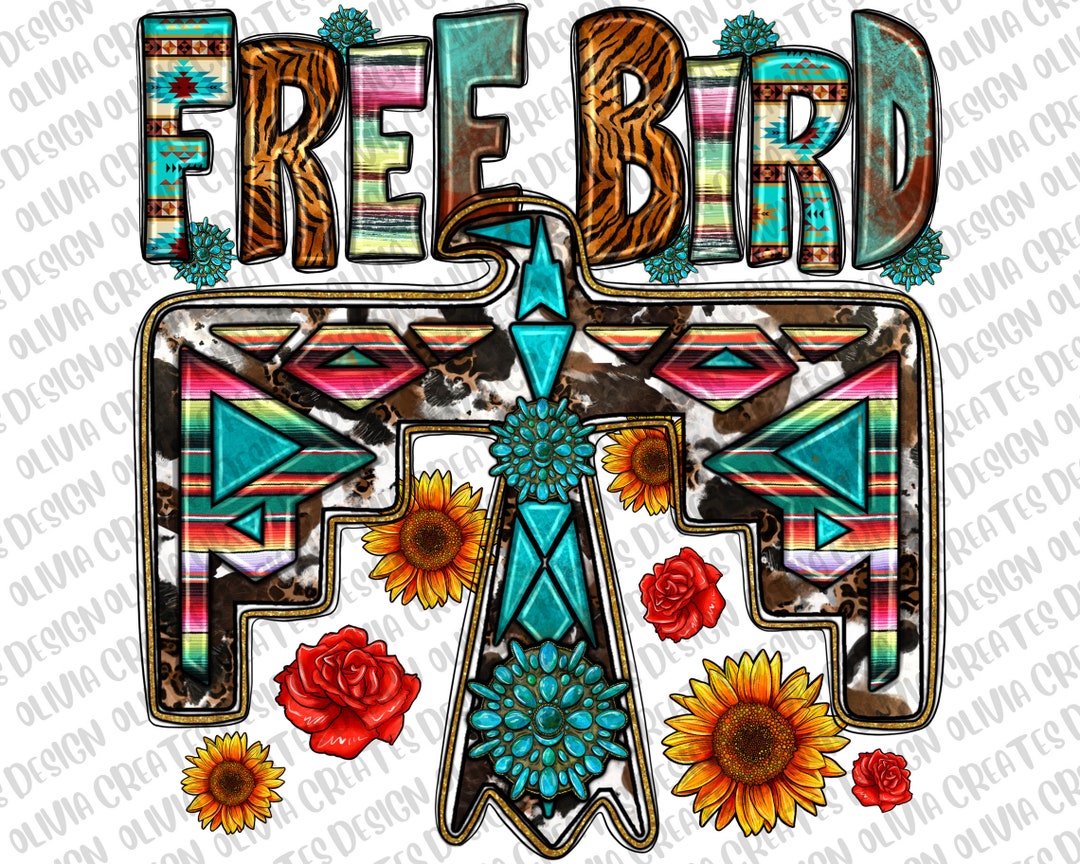 Western Free Bird Png Sublimation Design Download, Western Png Design ...