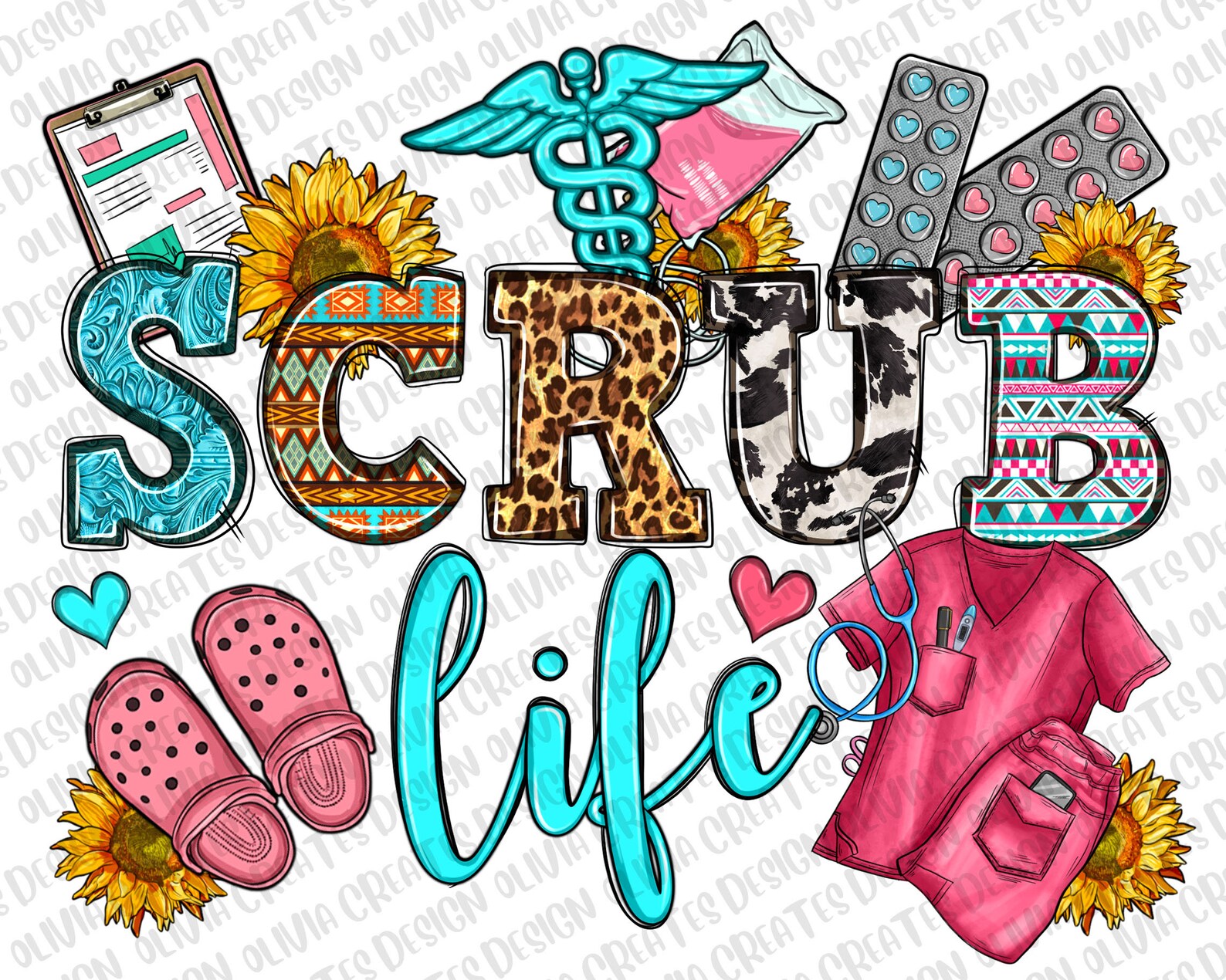 Western Scrub Life Png Sublimation Design Download Nurse Life - Etsy