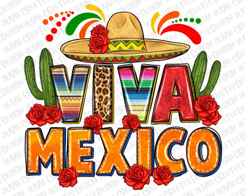 Viva Mexico Png Sublimation Design Download Mexican Png - Etsy