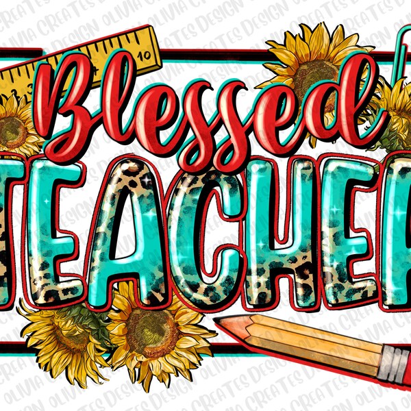 Blessed Teacher - Etsy
