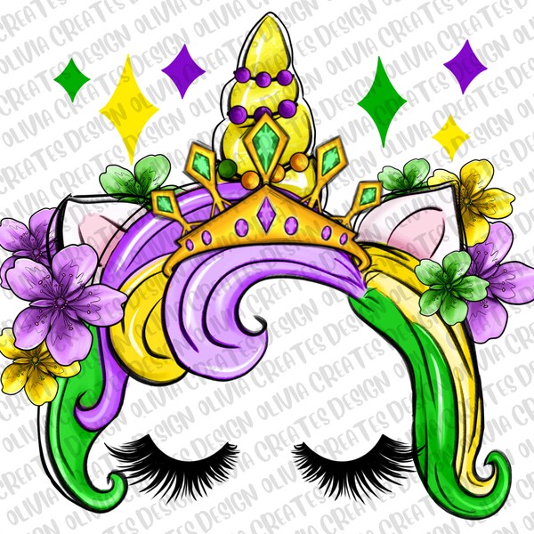 Mardi Gras Unicorn - Etsy