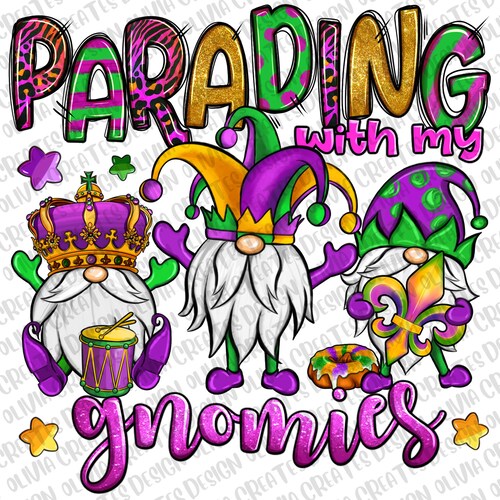 Parading With My Gnomies Png Sublimation Design Download - Etsy