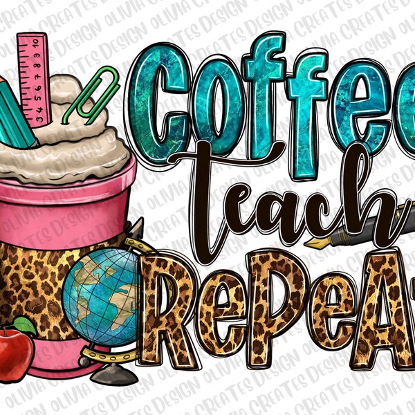 Teacher Coffee Svg - Etsy