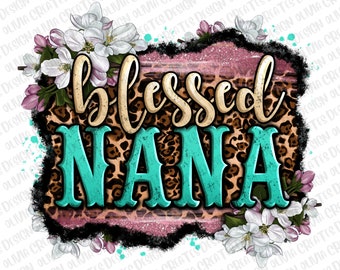Blessed Nana Png Sublimation Design Download, Western Nana Png, Mother's Day Png, Western ...