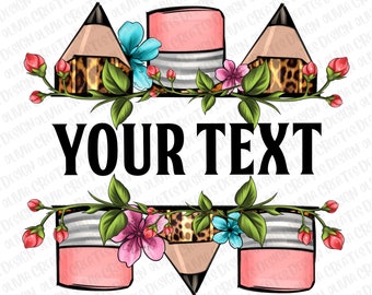 Custom Name Pencil Png Sublimation Design Download Back to - Etsy