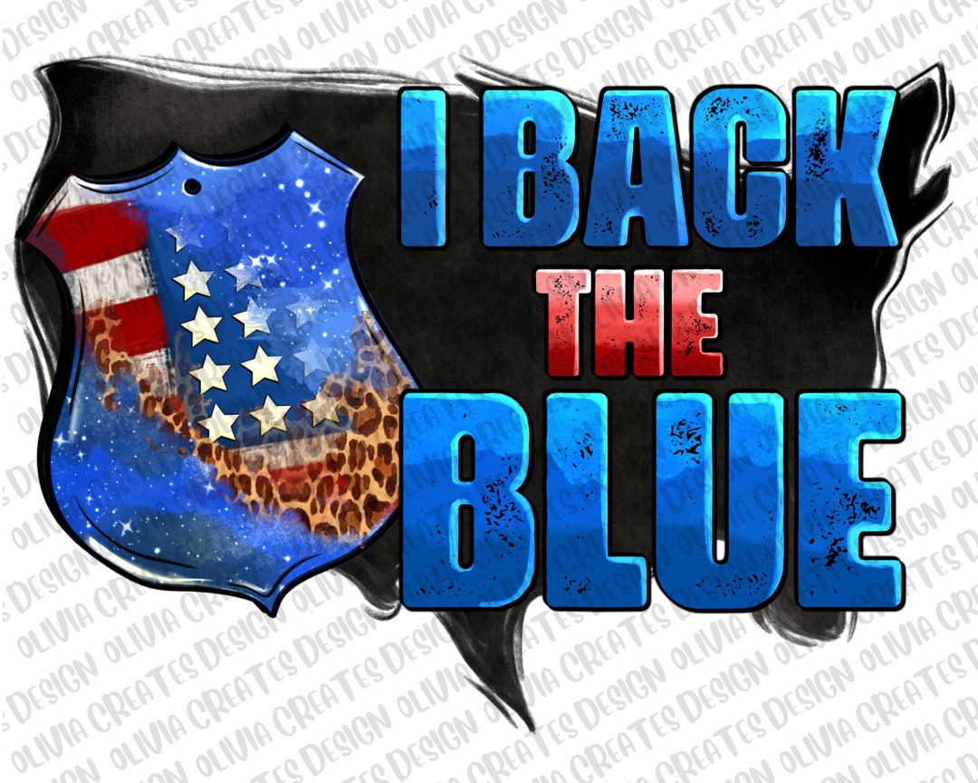 I Back the Blue Png Sublimation Design Download USA Flag Png - Etsy
