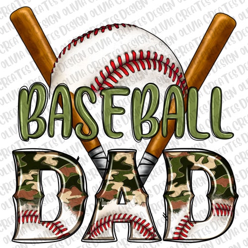 Baseball Dad Png Sublimation Design Download Baseball Png - Etsy