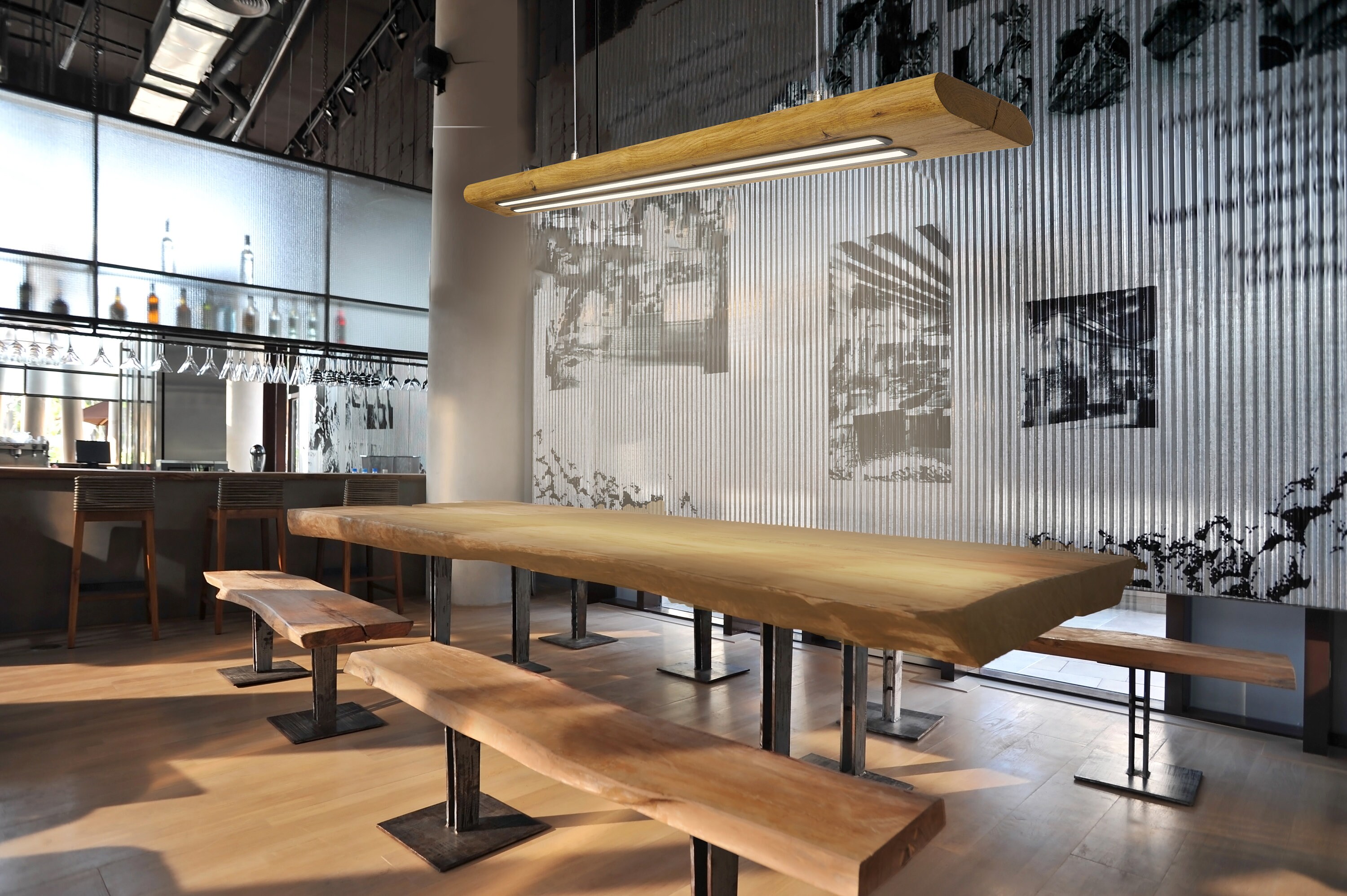 Wood Suspension Chandelier,pendant Light Led Lighting,minimalist ...