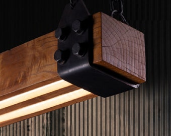 Wood Suspension Chandelier,pendant Light Led Lighting,minimalist ...