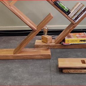 Handcrafted Solid Wood Interlocking Bookshelf | Modern Minimalist ...