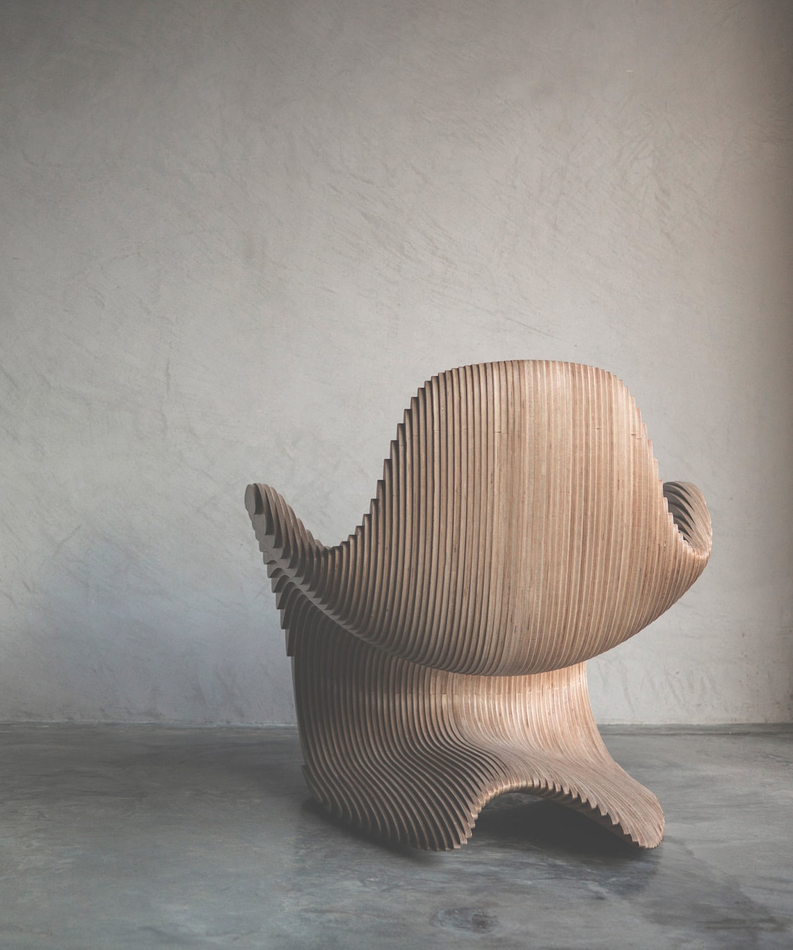 Iconic Modern Wooden Chair, Handmade Wood,natural Wood,parametric ...