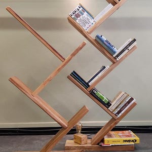 Handcrafted Solid Wood Interlocking Bookshelf | Modern Minimalist ...