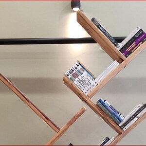 Handcrafted Solid Wood Interlocking Bookshelf | Modern Minimalist ...