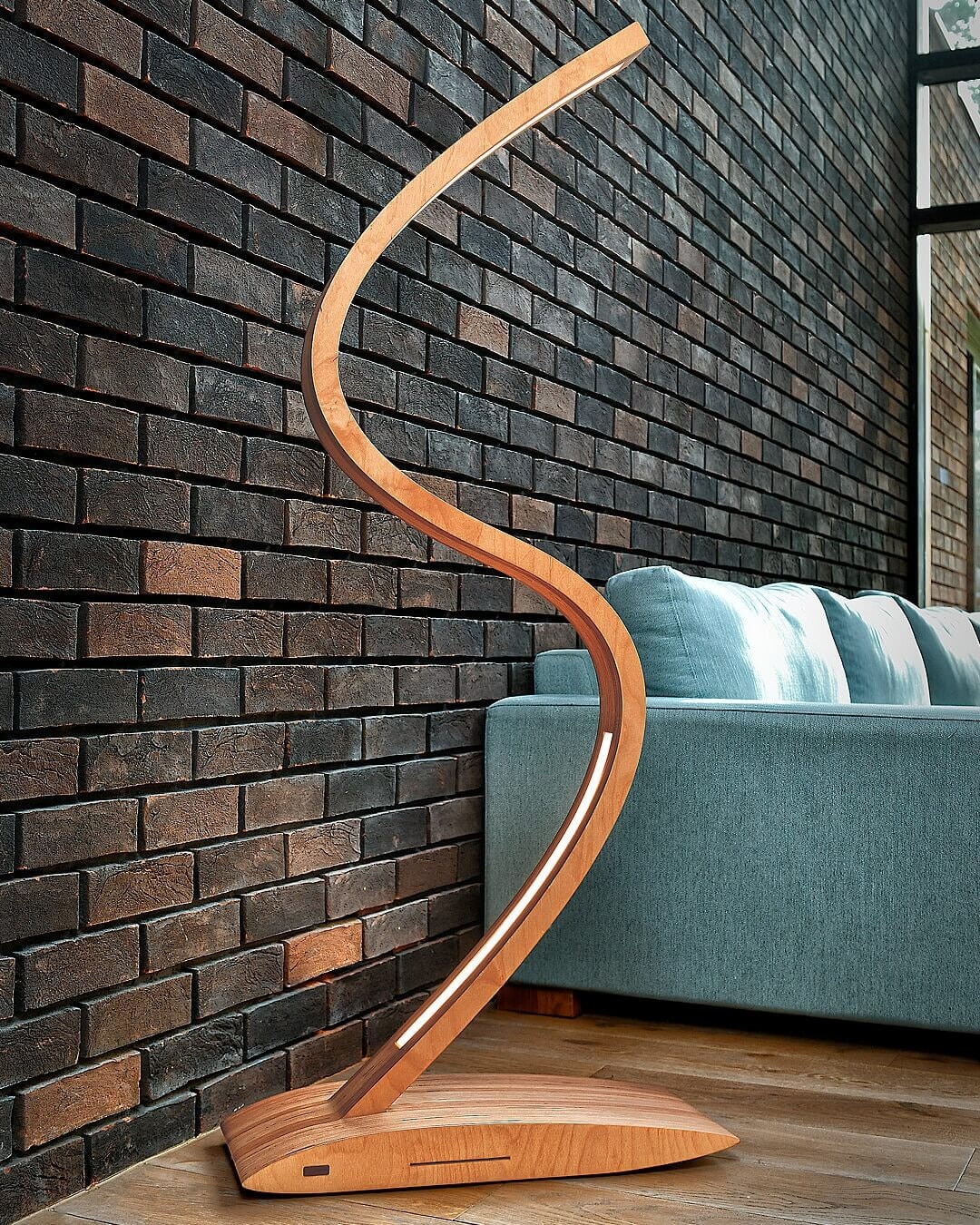 Wooden Floor Lamp Handmade Wood Floor Light,wooden Floor Lamp,wooden ...