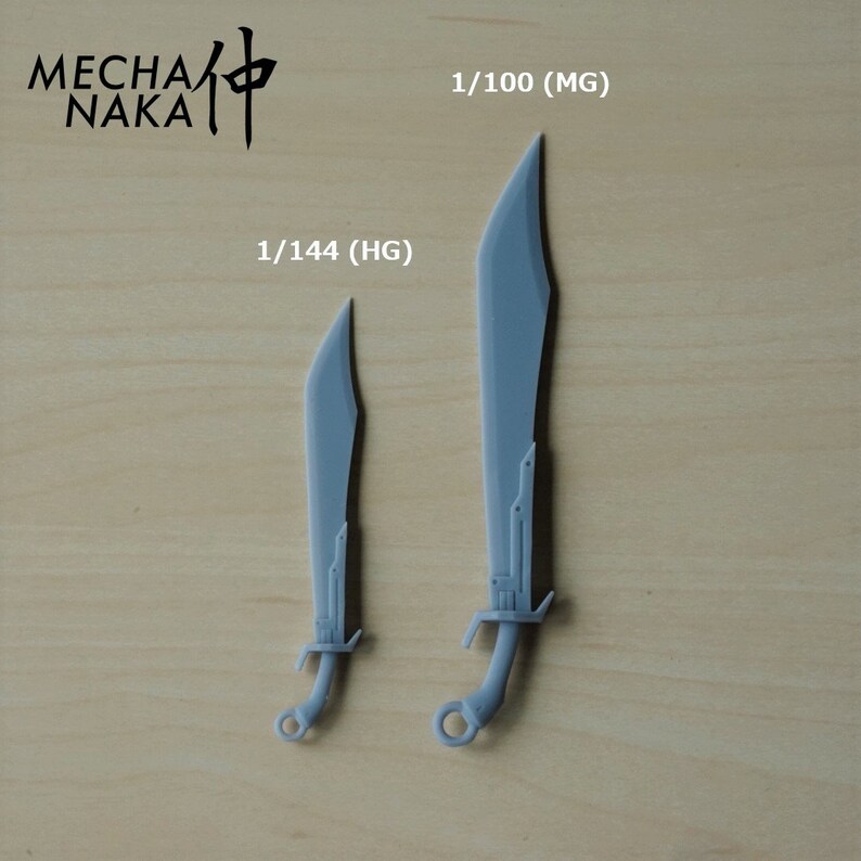 Miniature Chinese Saber (dao) for 1/144 & 1/100 Scale Mecha Model Kits ...
