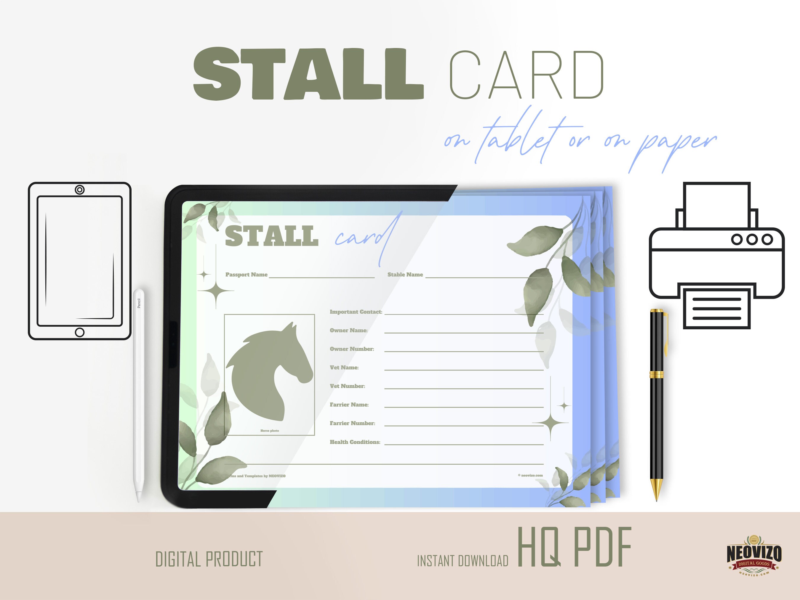 A Cute Design Form to Keep the Most Important Information About Your ...