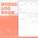 Printable Horse Records Book, Horse Stable Sheet Pack, Horse Stable ...