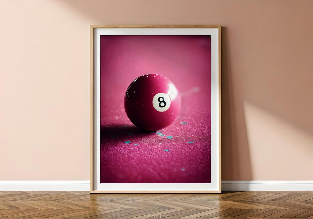 Wall Art, A Vintage Magic 8 Ball, Prints for Living Room, Vintage Pool ...