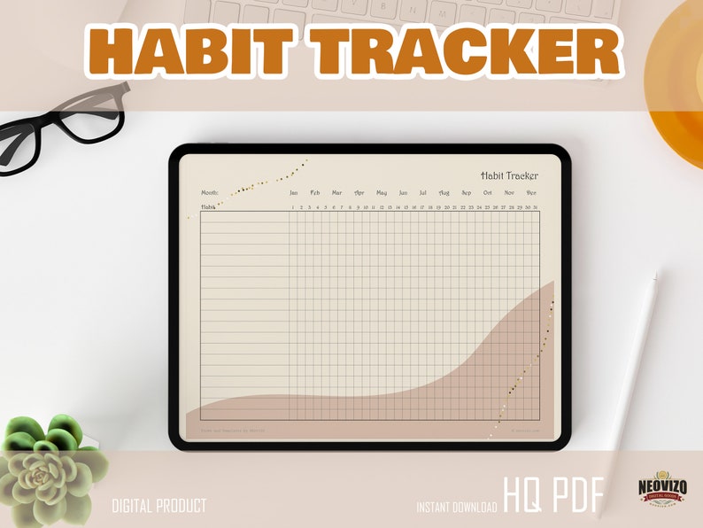 Monthly Habit Tracker Printable, Routine Tracker, 30 Day Habit ...