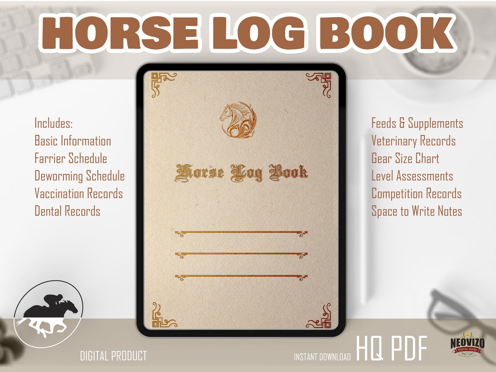 Printable Horse Records Book Horse Stable Sheet Pack Horse - Etsy
