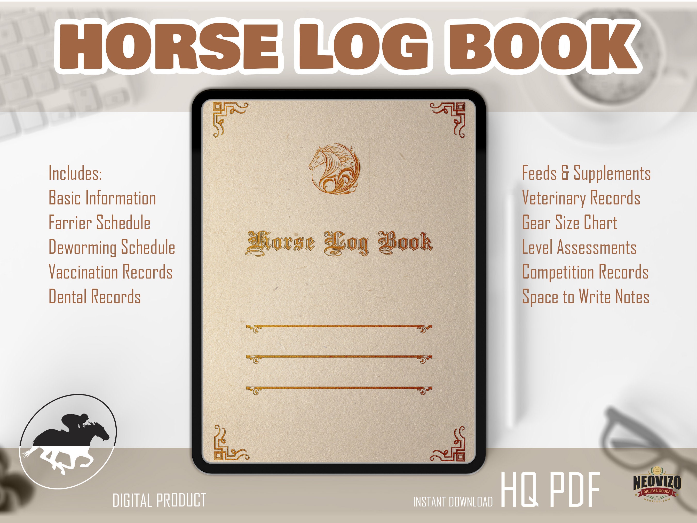 Printable Horse Records Book Horse Stable Sheet Pack Horse - Etsy