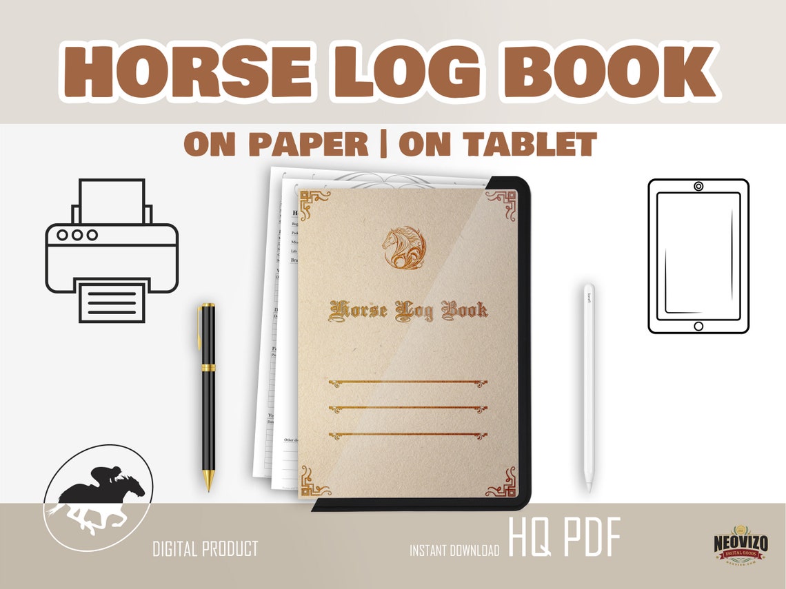 Printable Horse Records Book Horse Stable Sheet Pack Horse - Etsy