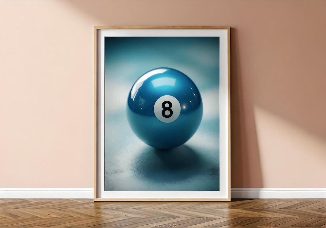 Art for Walls – A Magic 8 Ball Light Blue · Prints for Living Room ...