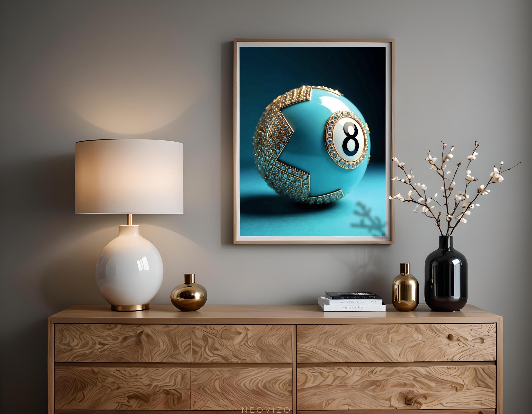 Art for Walls A Magic 8 Ball Turquoise · Prints for Living Room ...