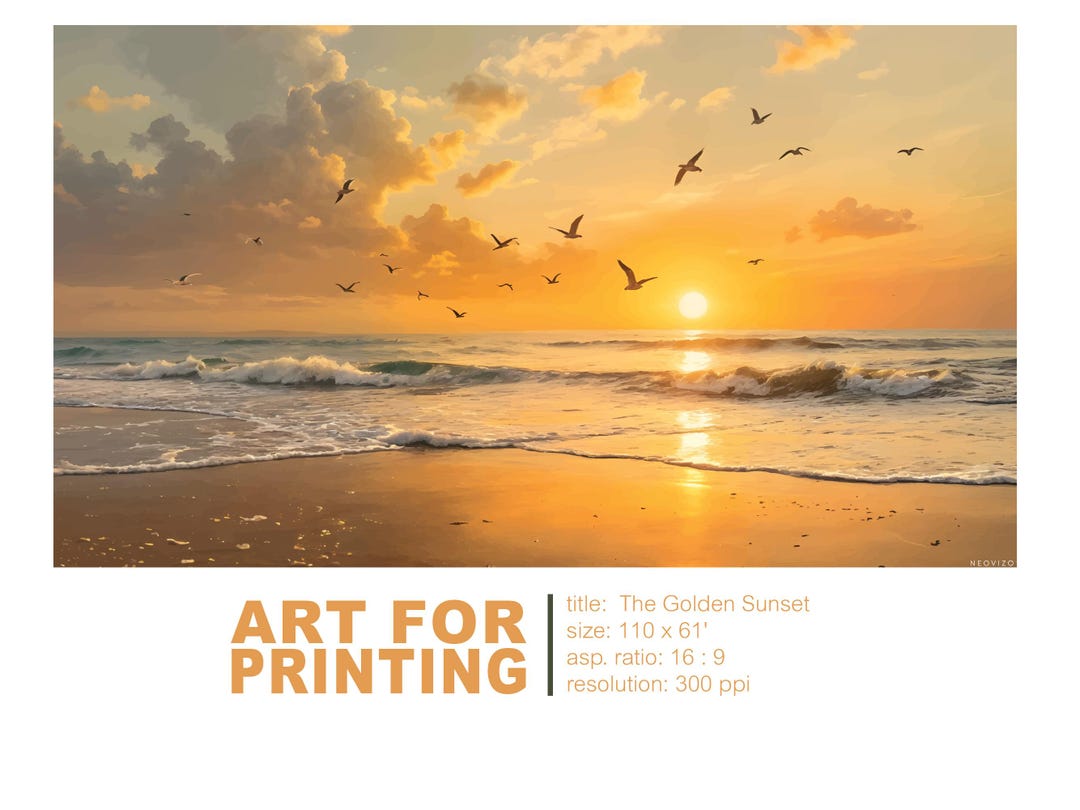 Ocean Horizon Canvas Print Sea Art Print Bedroom Wall Decor Landscape ...
