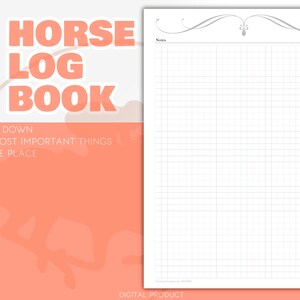 Printable Horse Records Book, Horse Stable Sheet Pack, Horse Stable ...