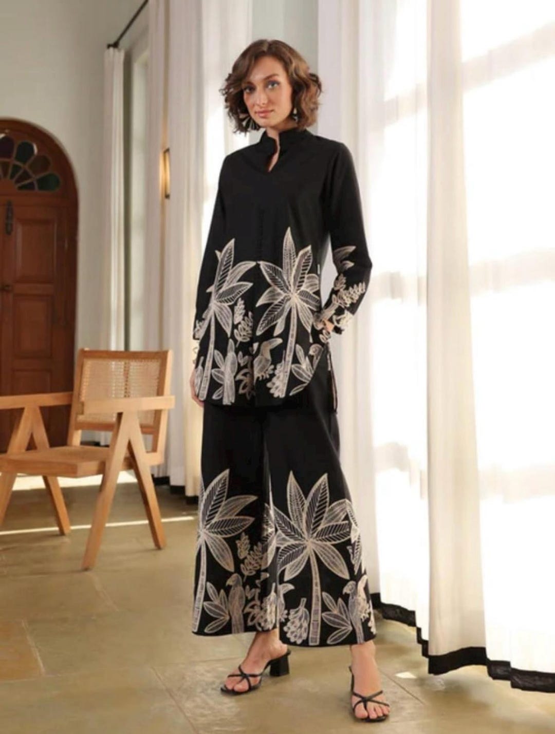 Indian Embroidered Co-ord Set for Women’s, 2piece Casual Wear ...