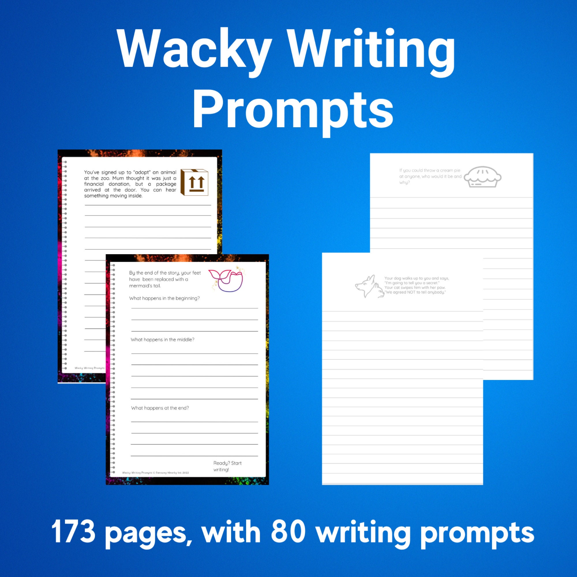 Wacky Writing Prompts Journal: Ages 9 - 12 | Writing Prompts for ...