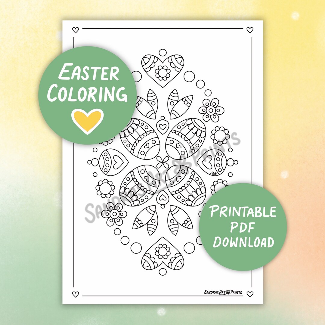 Fun Easter Colouring Page for You to Enjoy! Printable PDF in A4 Size ...