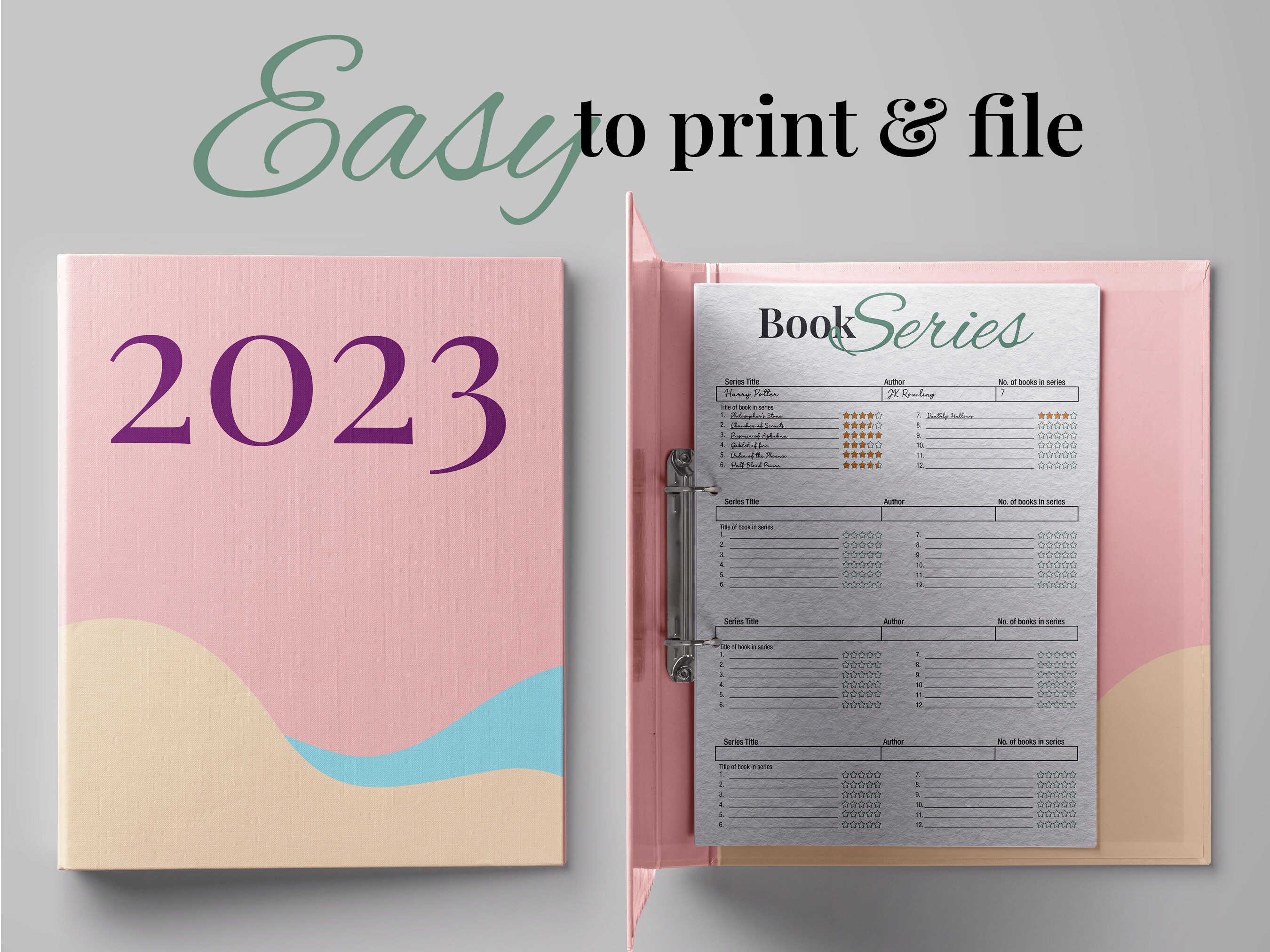 Book Series Tracker List Printable Digital, Reading List, Book Tracker ...