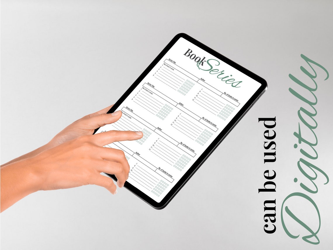 Book Series Tracker List Printable Digital, Reading List, Book Tracker ...