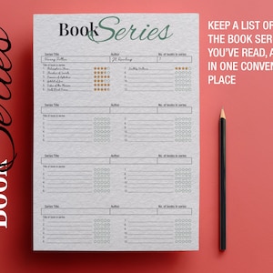 Book Series Tracker List Printable Digital, Reading List, Book Tracker ...