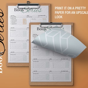 Book Series Tracker List Printable Digital, Reading List, Book Tracker ...