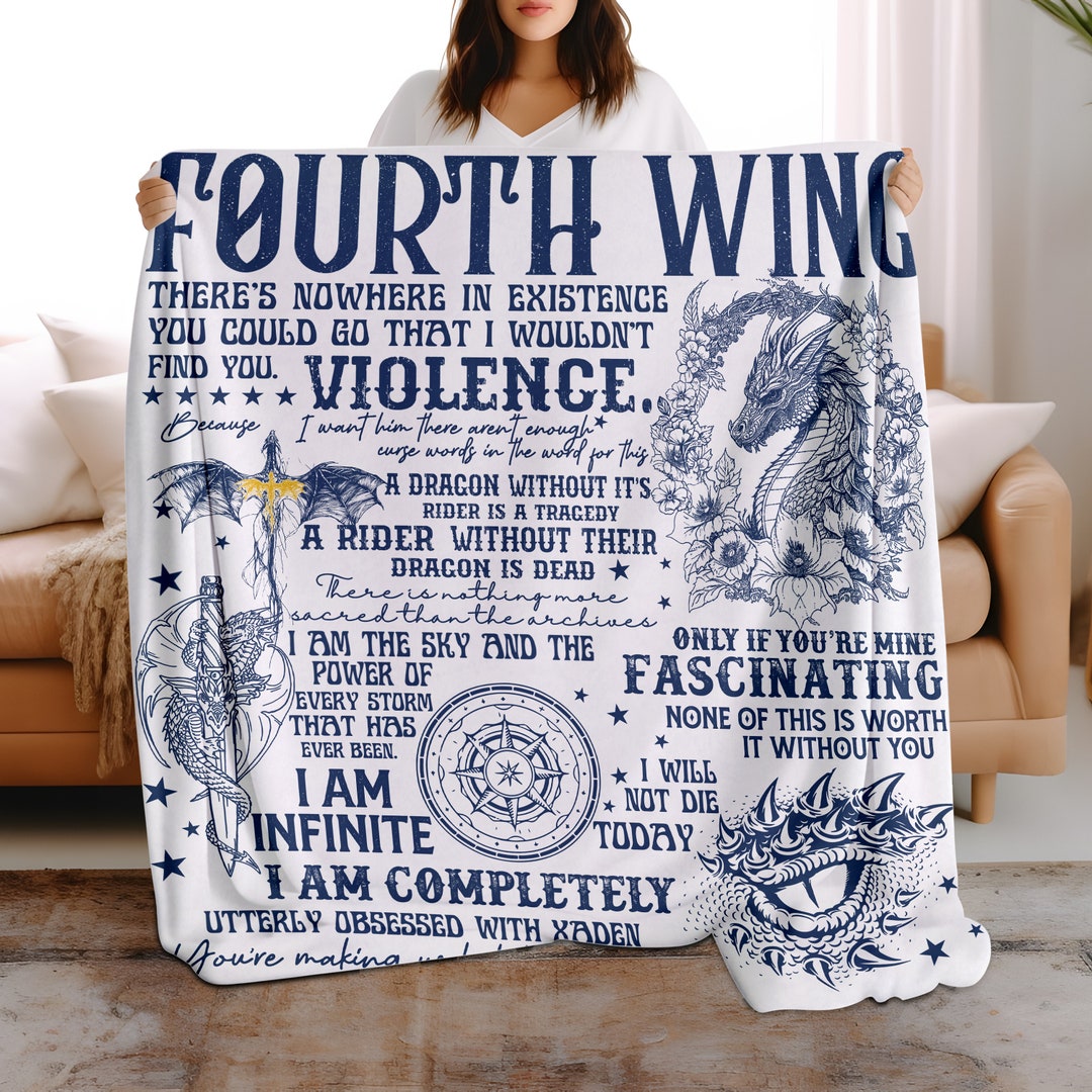 Fourth Wing Dragon Romantasy Fantasy-comfort Color Blanket - Etsy UK