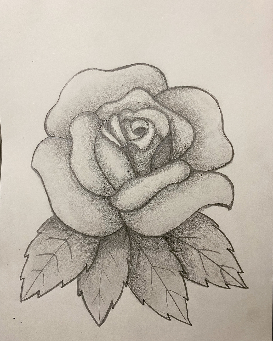A4 Size Rose Sketch Ready to Hang. - Etsy Ireland