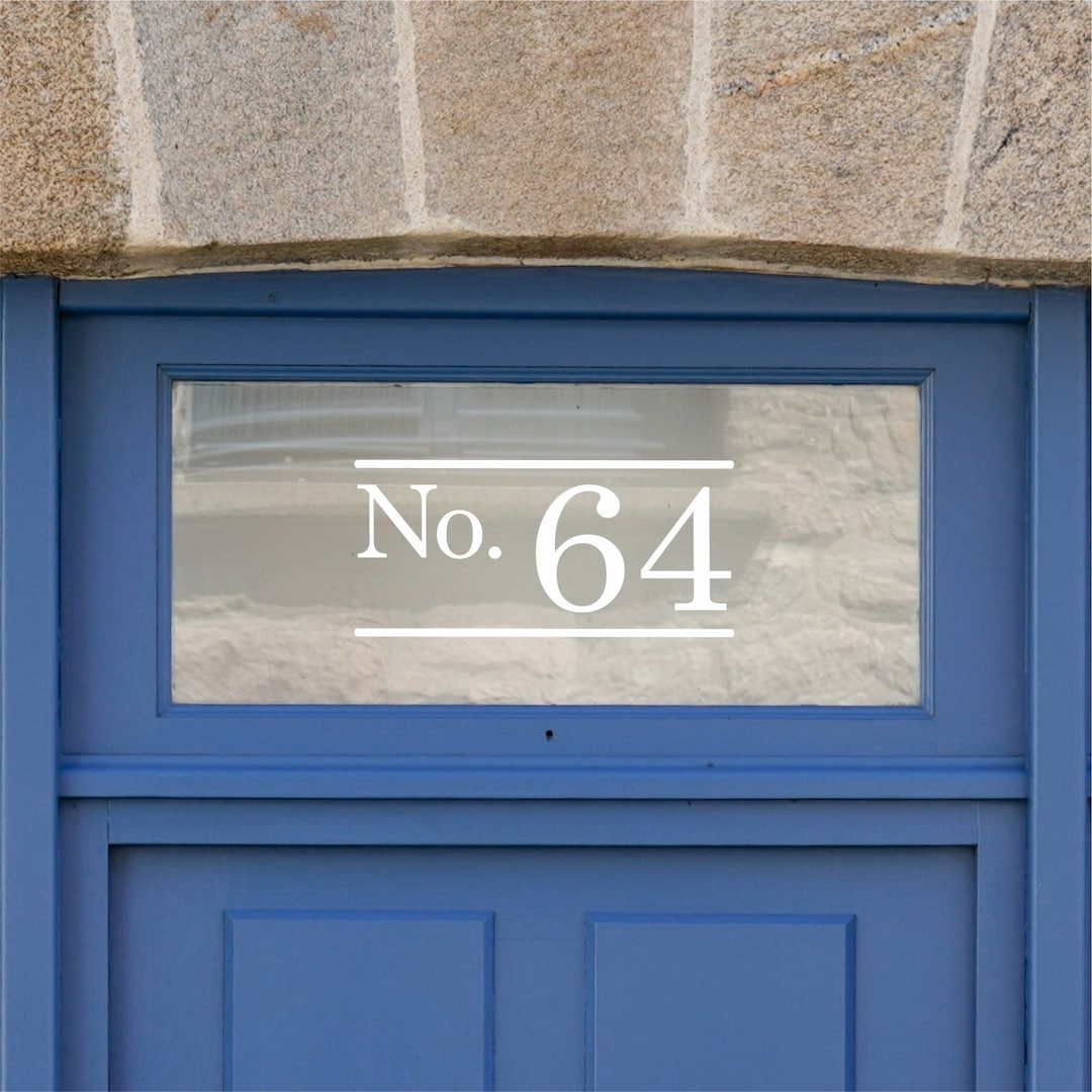 Door Number Stickers | House Numbers | White Door Sticker | Vinyl Front ...