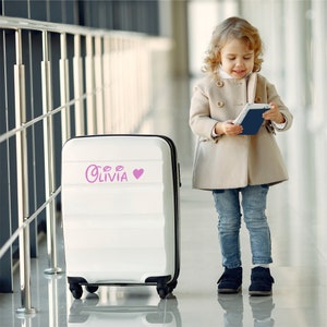 Personalised Suitcase Stickers | Luggage Sticker Name With Heart ...