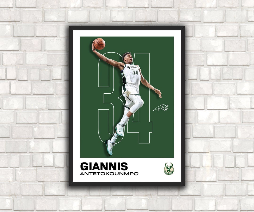 Giannis Antetokounmpo Poster - Perfect for Fans! - 11x14 Minimalist ...