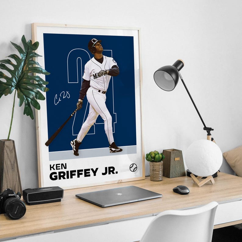 Ken Griffey Jr. Poster - Minimalist Baseball Art Print for Fans ...