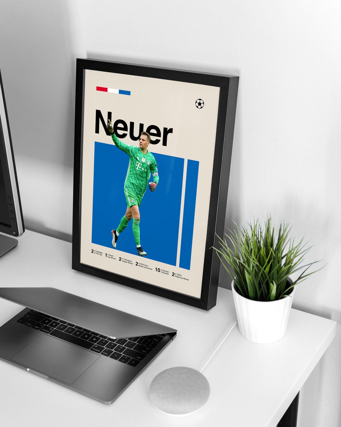 Manuel Neuer Poster Perfect for Fans FC Bayern Munich, Minimalist, Mid ...
