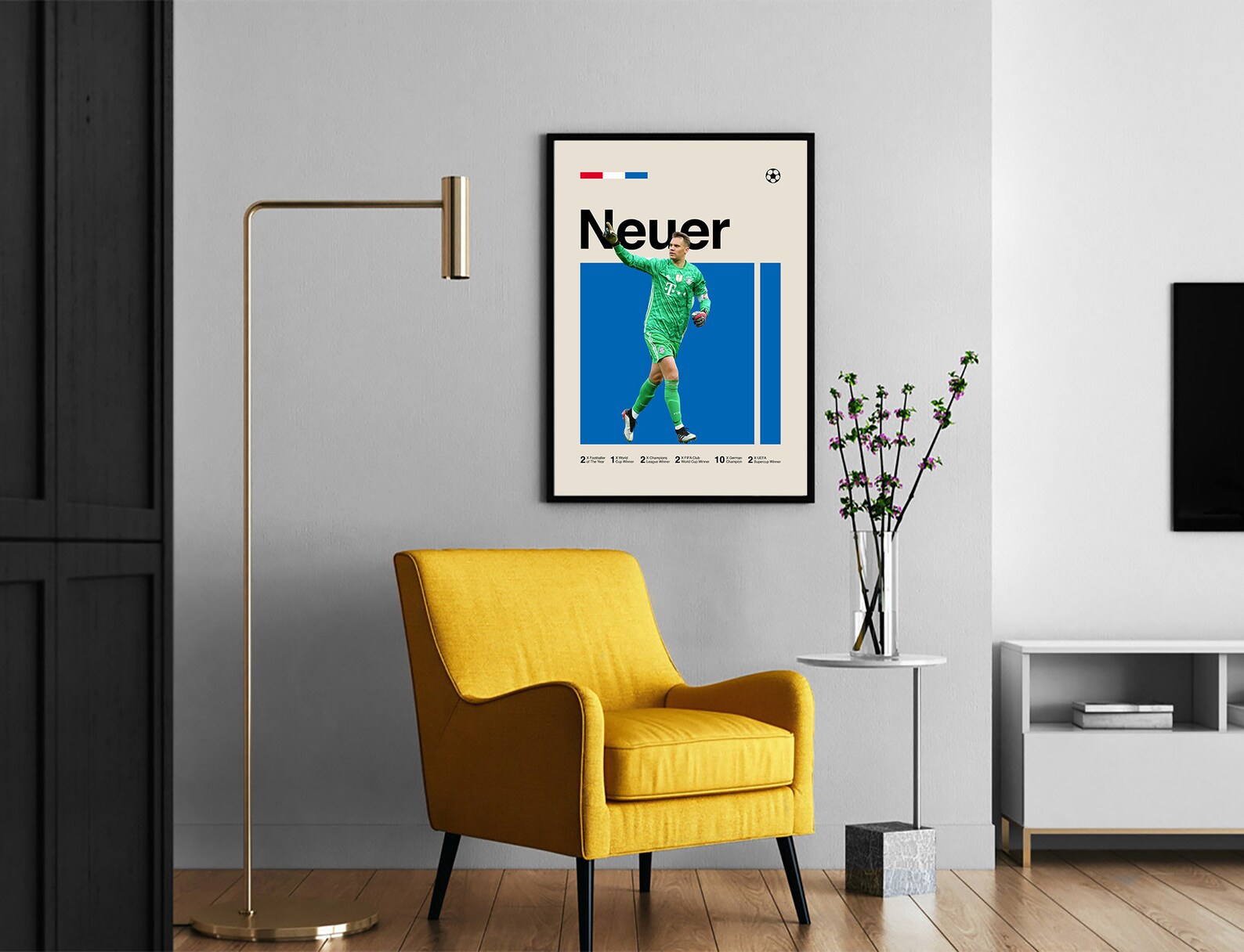 Manuel Neuer Poster Perfect for Fans FC Bayern Munich, Minimalist, Mid ...