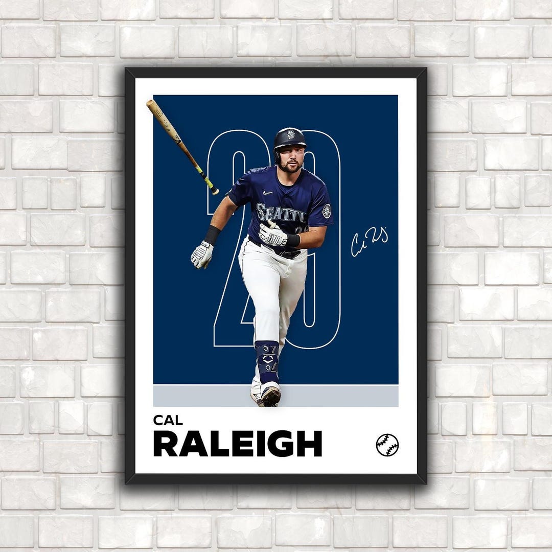 Cal Raleigh Poster - Minimalist Baseball Art Print for Fans! DIGITAL ...