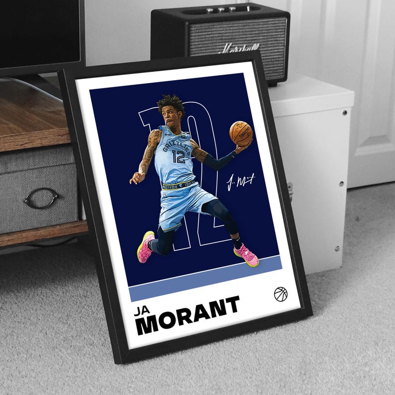 Ja Morant Poster - Perfect for Fans! - Morant Artwork, Sports Poster ...
