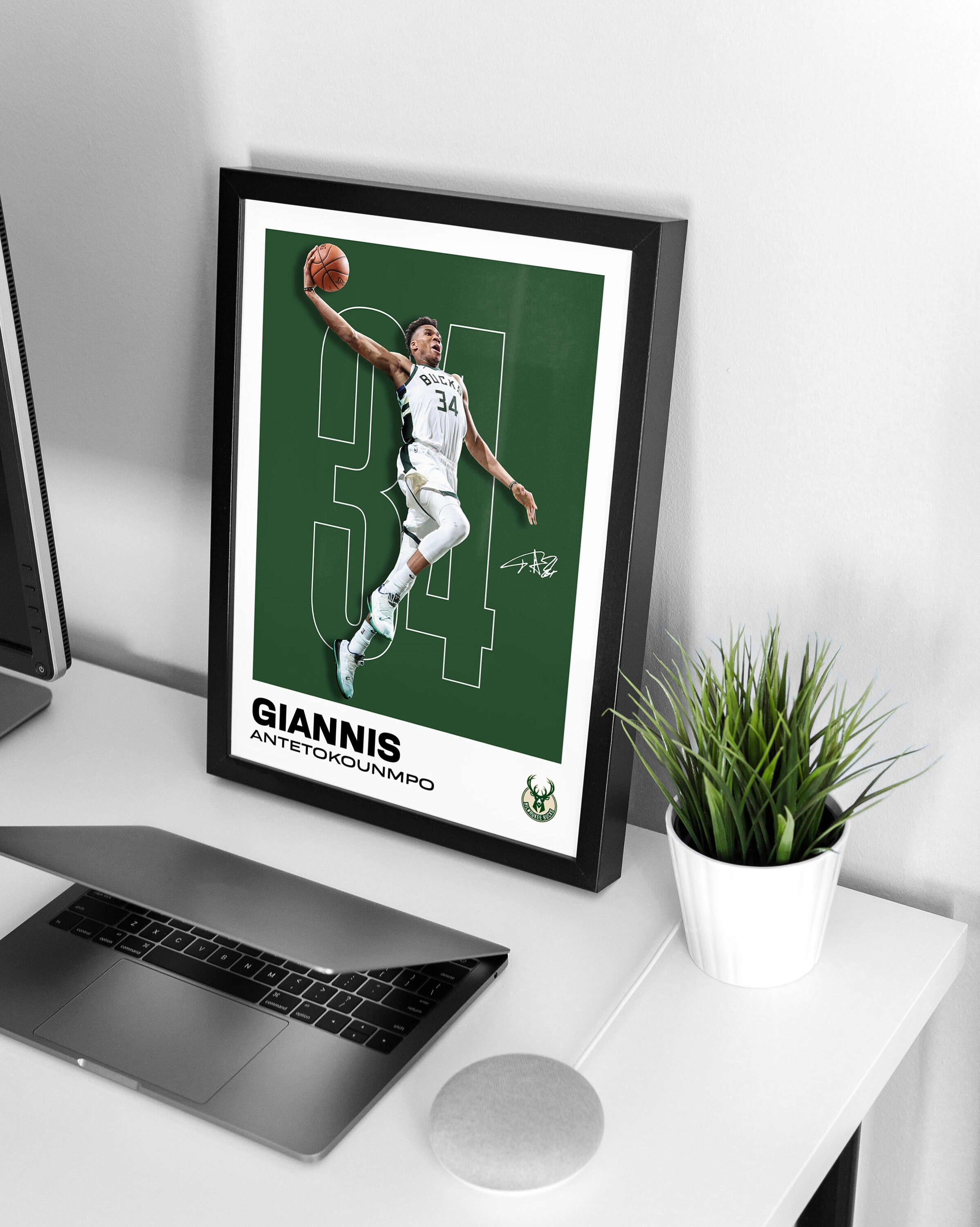 Giannis Antetokounmpo Poster - Perfect for Fans! - 11x14 Minimalist ...