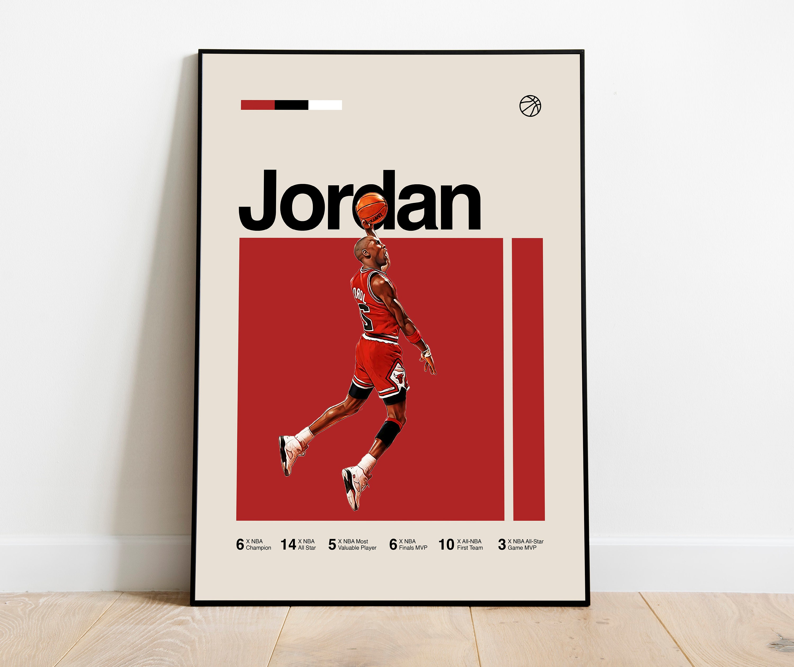 Jordan Bryant James Poster NBA GOATS, NBA Art Print, Nba Wall Art, Mid ...