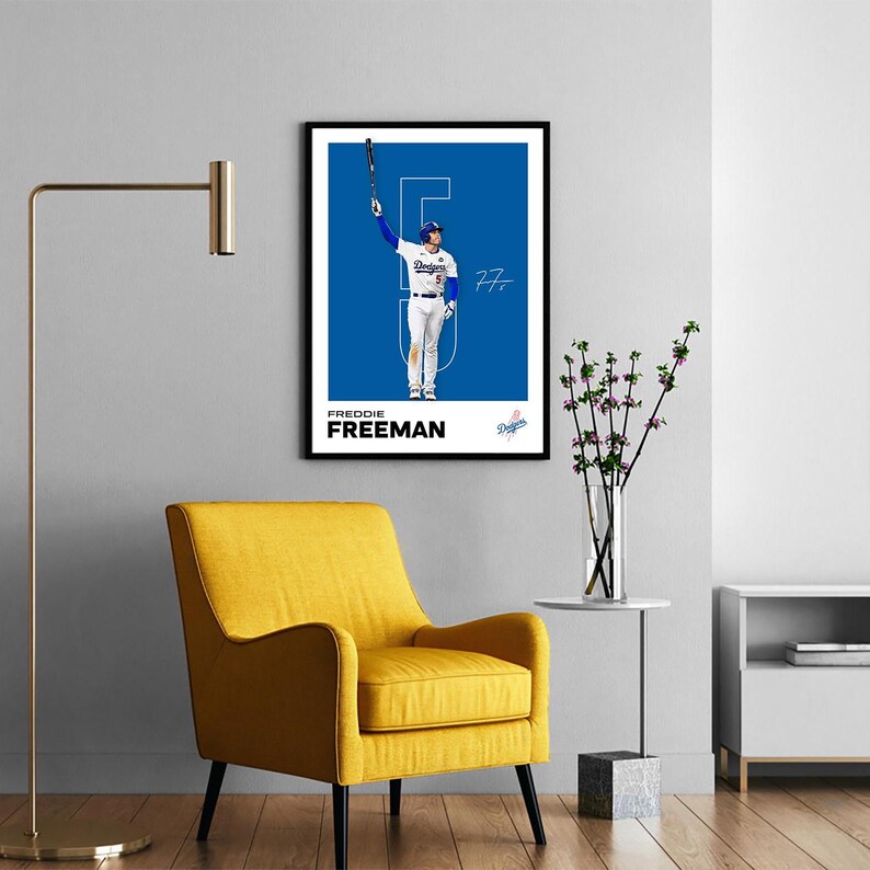 Freddie Freeman Poster - Perfect for Fans! • Freeman Artwork, Sports ...